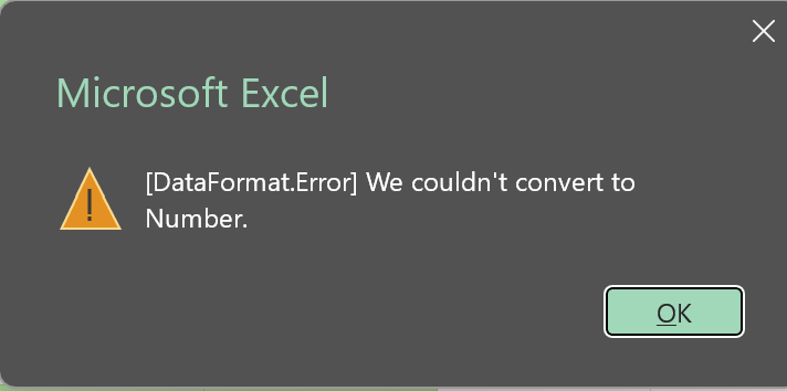 Data Type Error • Power Query • Excel Forum Data Type Error • Power Query • Excel Forum